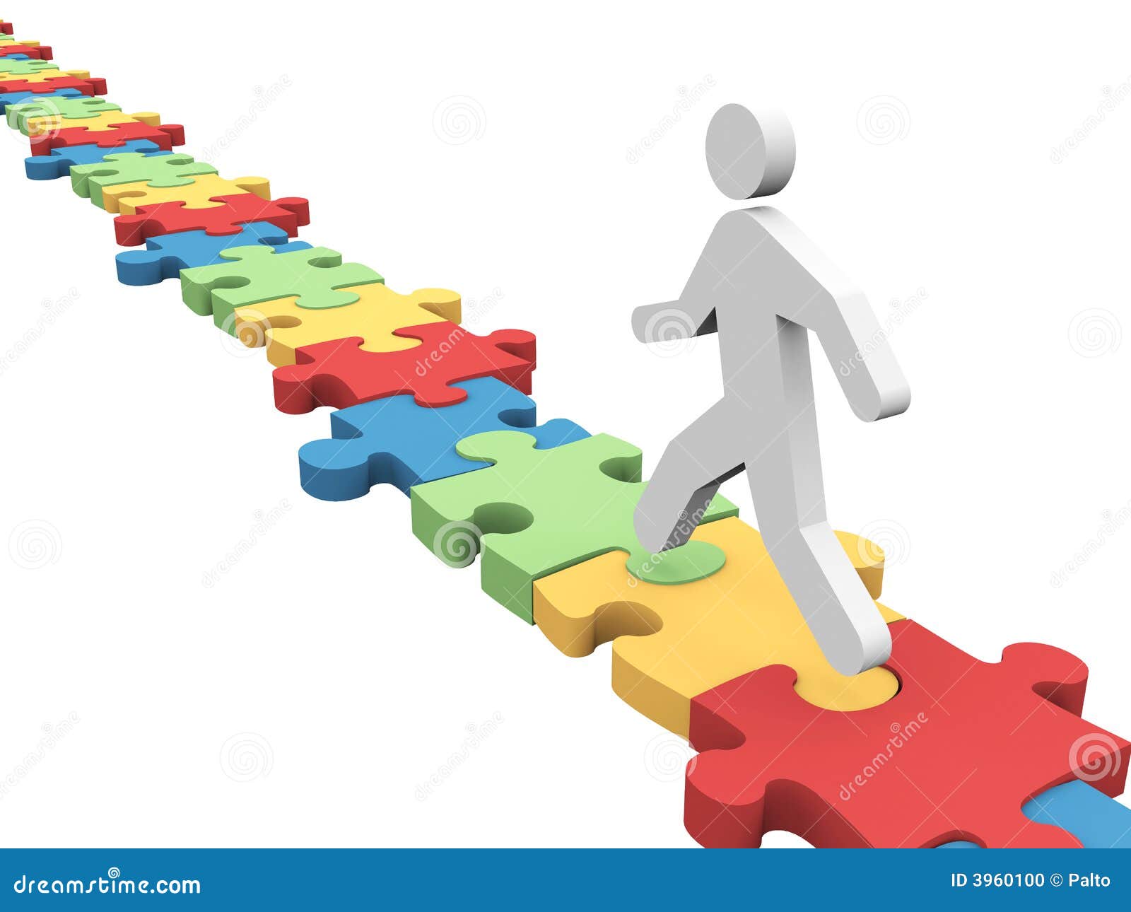 Puzzle way stock illustration. Illustration of partner - 3960100