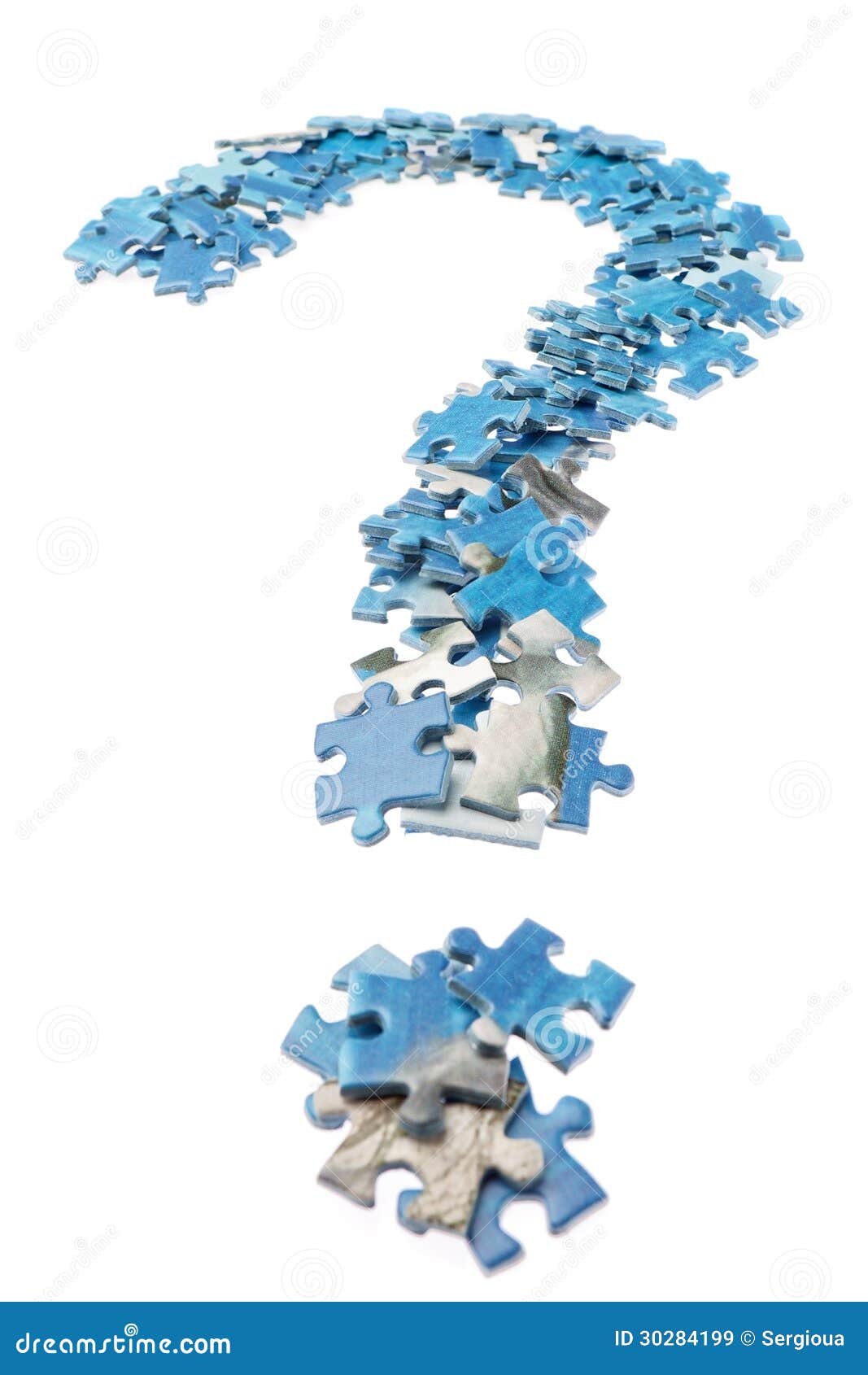 Puzzle on a White Background. Stock Image - Image of connect, analyzing ...