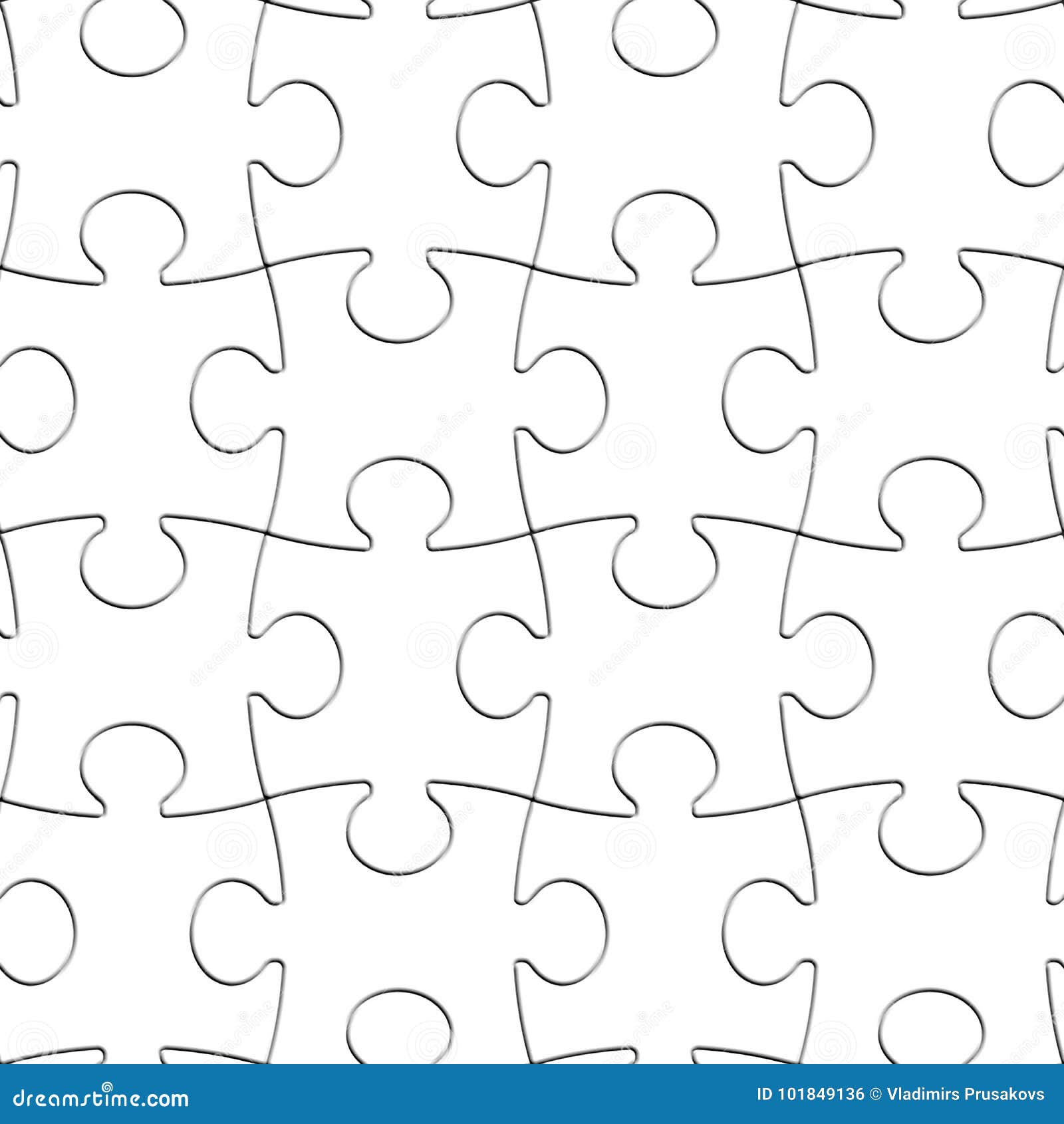 Puzzle White Pieces Seamless Background, Blank Jigsaw Pattern Stock ... Puzzle White Pieces Seamless Background, Blank Jigsaw Pattern Stock ...