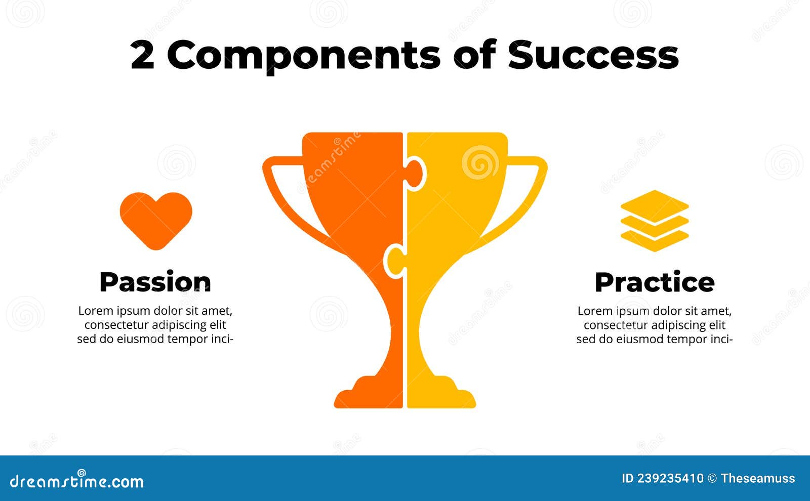 Puzzle Winner Cup Infographic. 2 Components of Success - Passion and ...