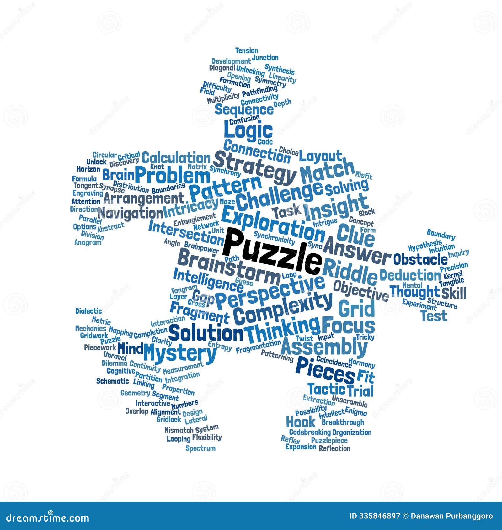 Puzzle Word Cloud stock image. Image of circle, diagram - 335846897