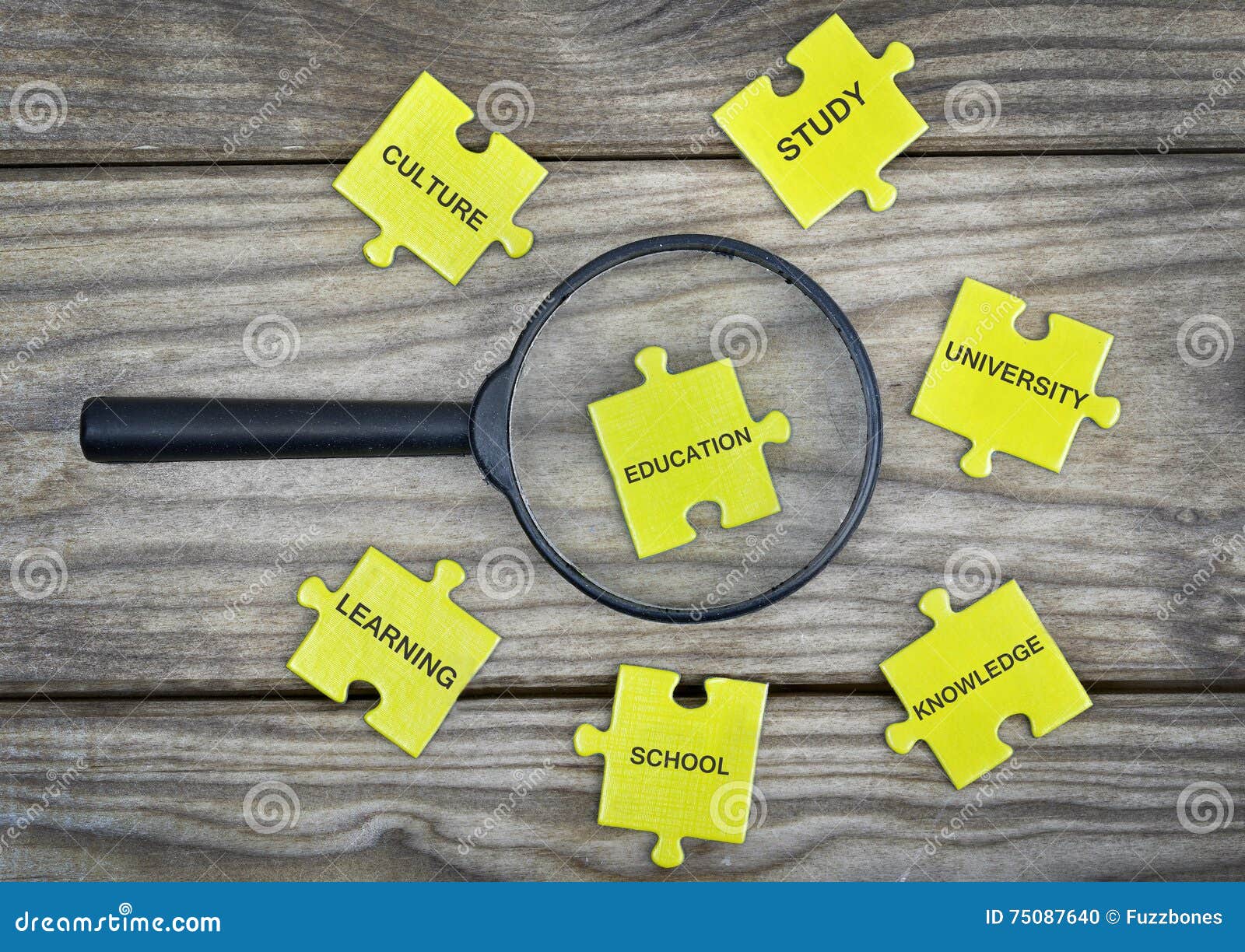 Puzzle with word Education stock photo. Image of examining - 75087640