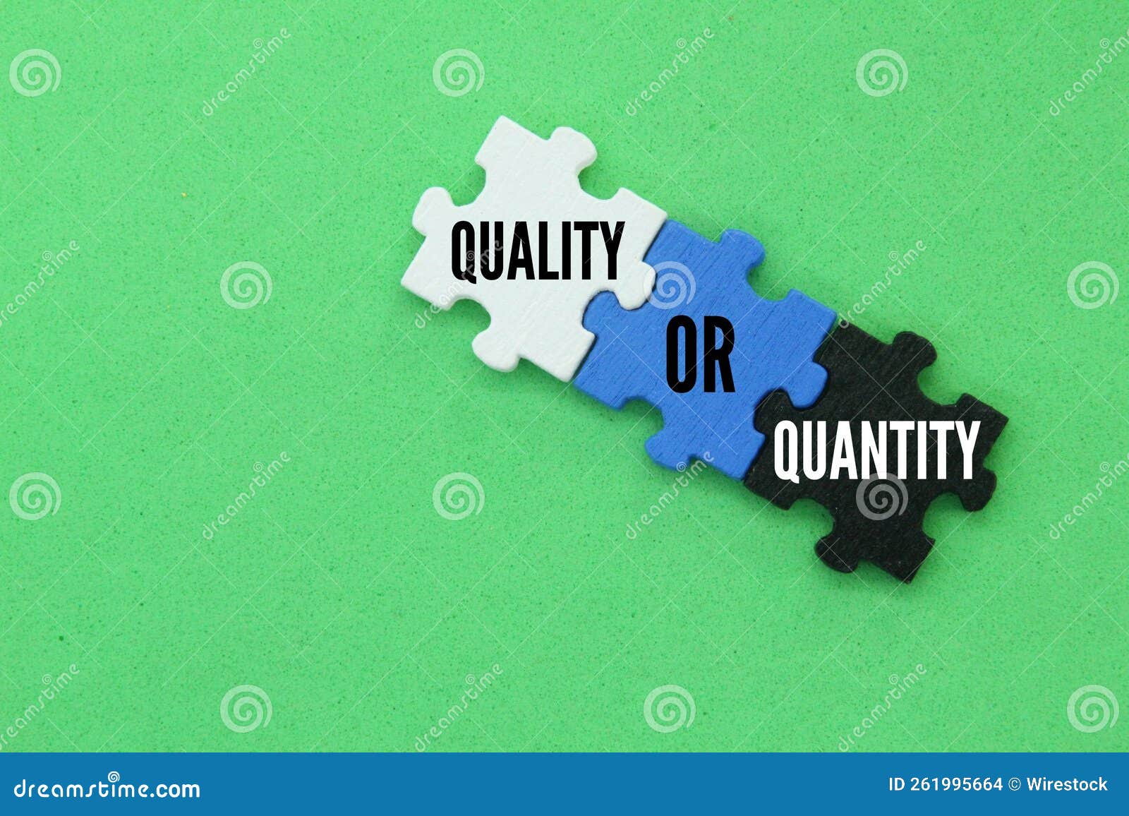 Puzzle with the Word Quality or Quantity. the Concept of Quality Stock ...