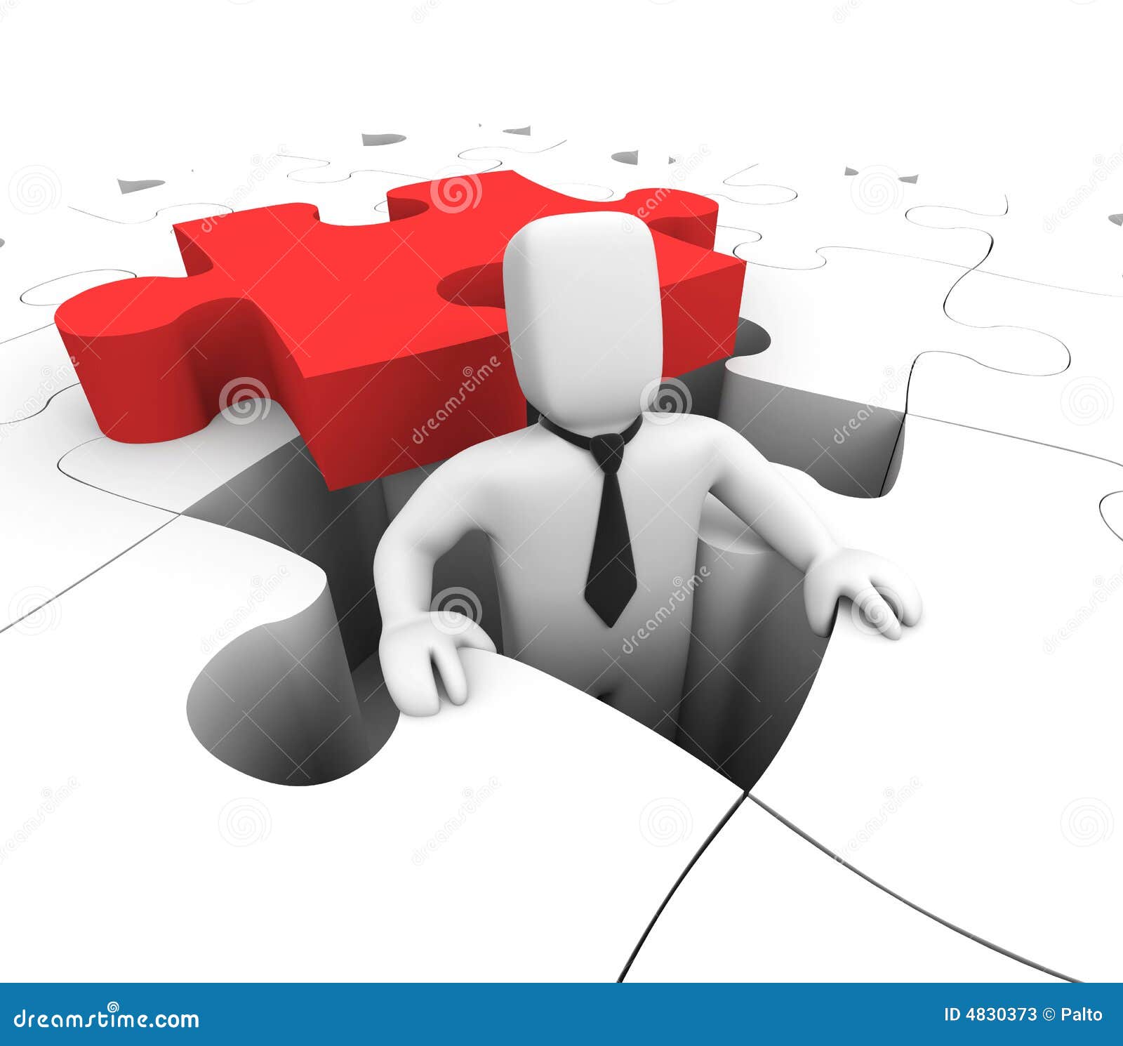 Puzzle worker stock illustration. Illustration of isolated - 4830373