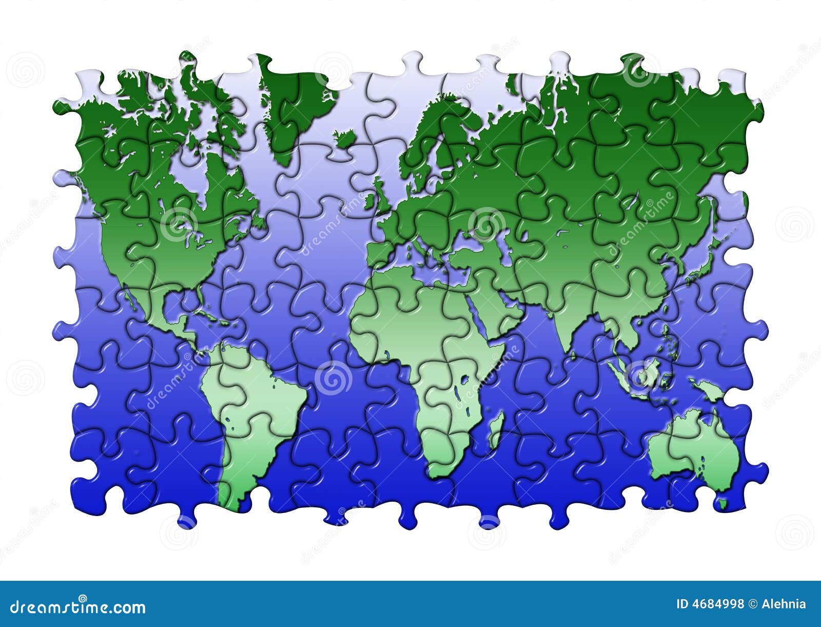 Puzzle world map stock illustration. Illustration of earth - 4684998