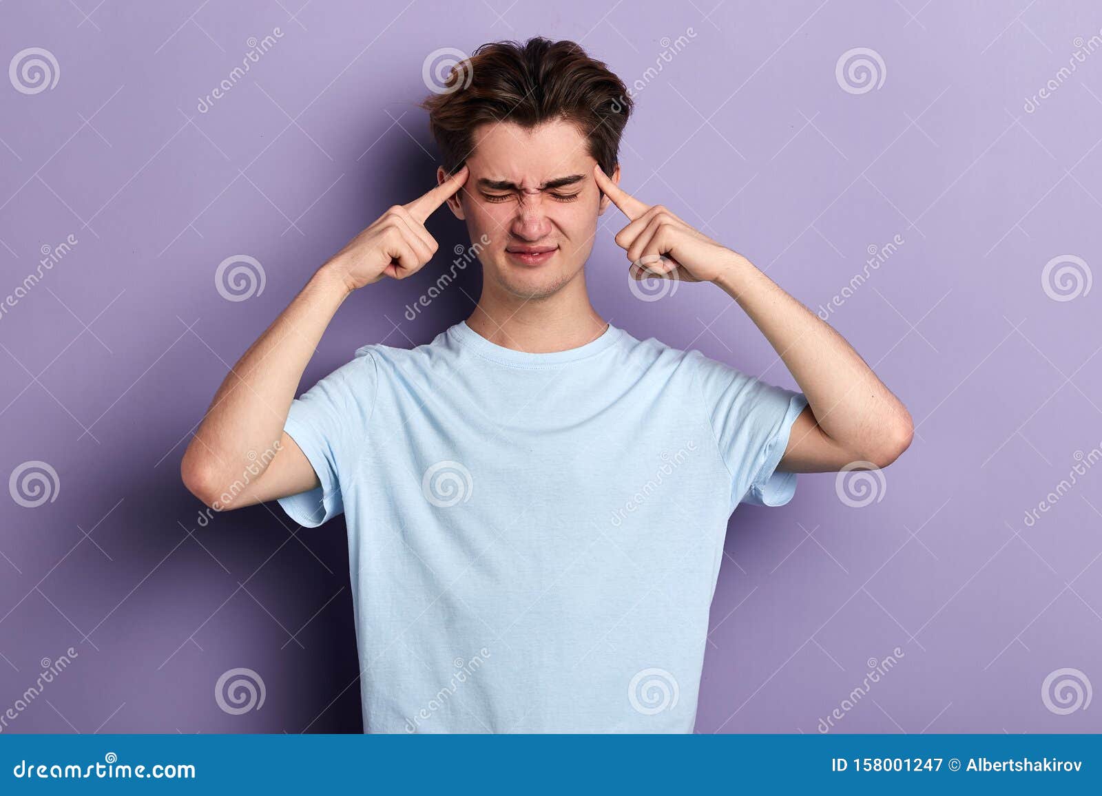 Puzzled Angry Man Cannot Remember Something Stock Image - Image of face ...