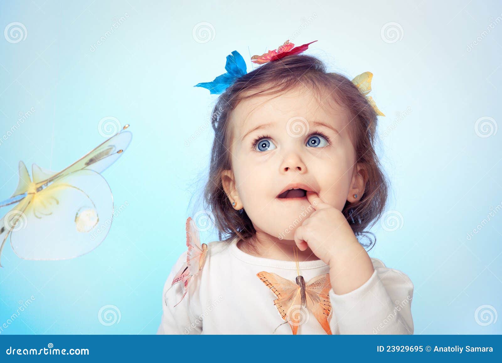 Puzzled baby girl stock image. Image of curious, beauty - 23929695