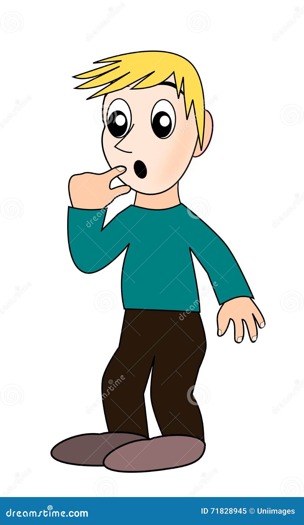 Puzzled Boy stock illustration. Illustration of jumper - 71828945