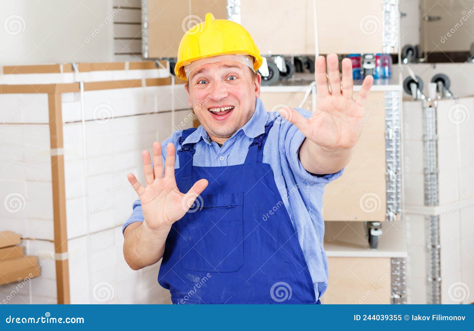Puzzled builder stock image. Image of builder, looking - 244039355