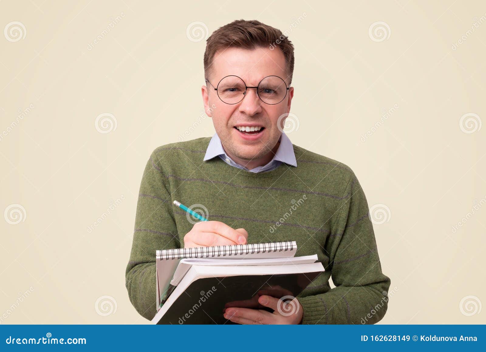 Male Student Frowns Face, Can Not Gather Thoughts or Does Not ... Male Student Frowns Face, Can Not Gather Thoughts or Does Not ...