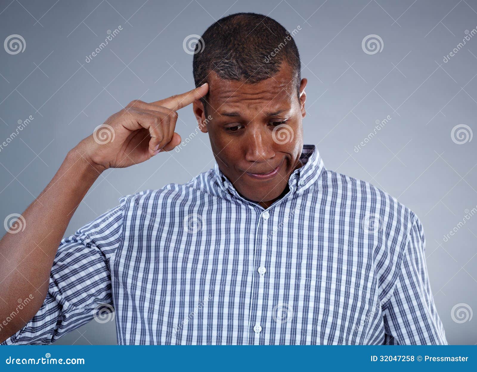 Puzzled man stock photo. Image of africanamerican, confusion - 32047258