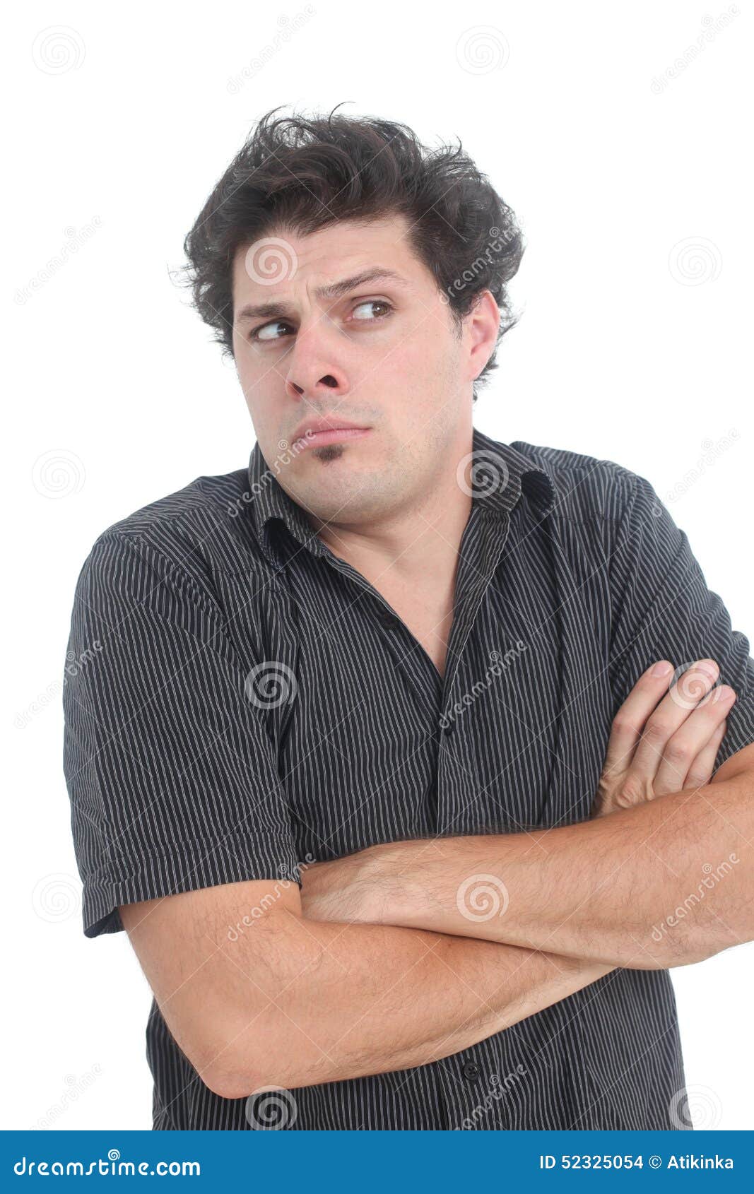 Puzzled man stock photo. Image of adult, clueless, look - 52325054
