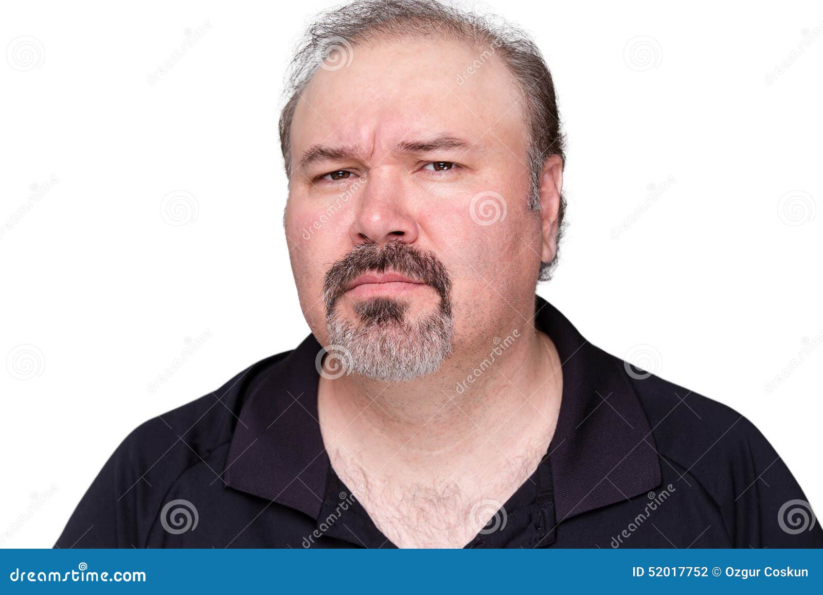 Puzzled Middle-aged Man with a Goatee Stock Photo - Image of baffled ...