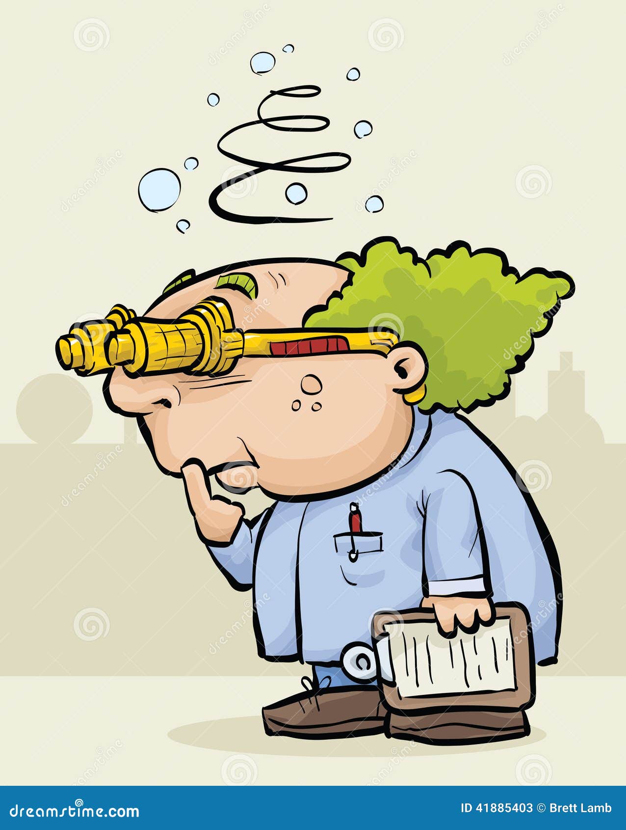 Puzzled Scientist stock illustration. Illustration of technician - 41885403