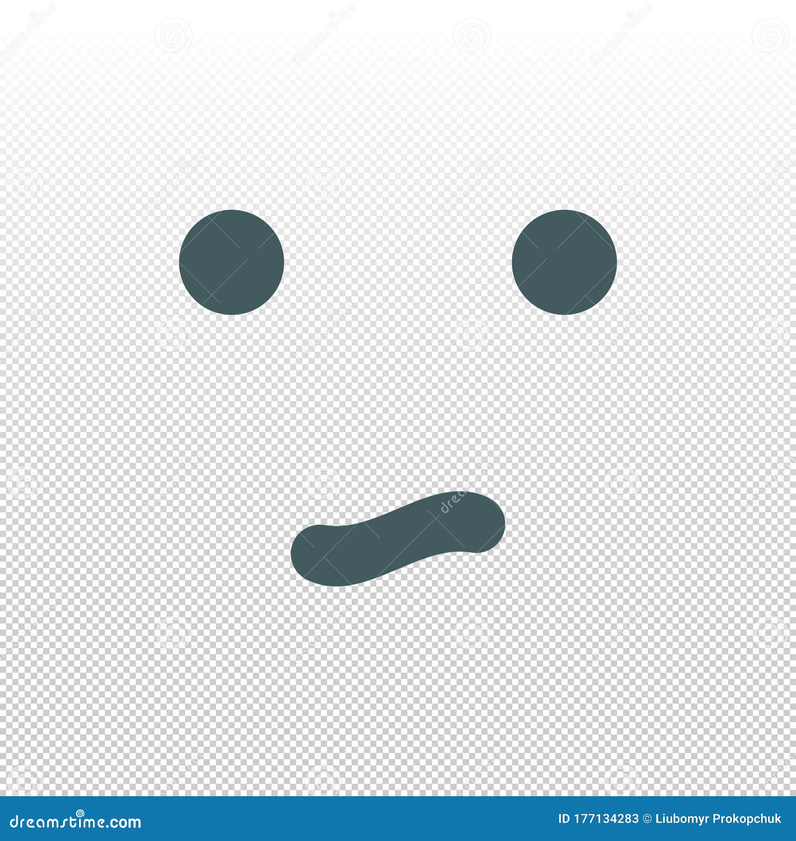 Puzzled Smiley Vector Illustration Icon. Face Stock Vector ...