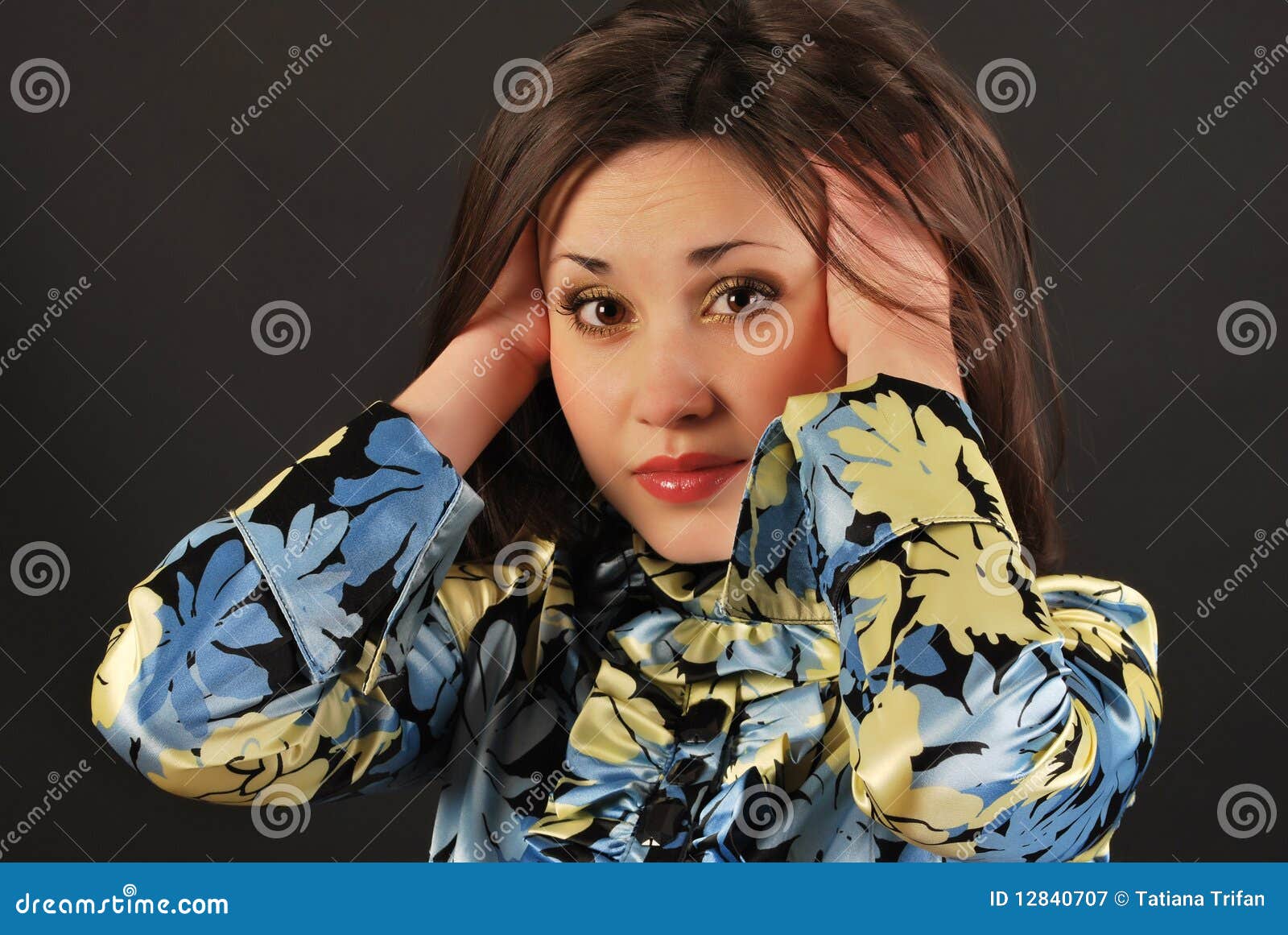 Puzzled woman stock image. Image of haired, depression - 12840707