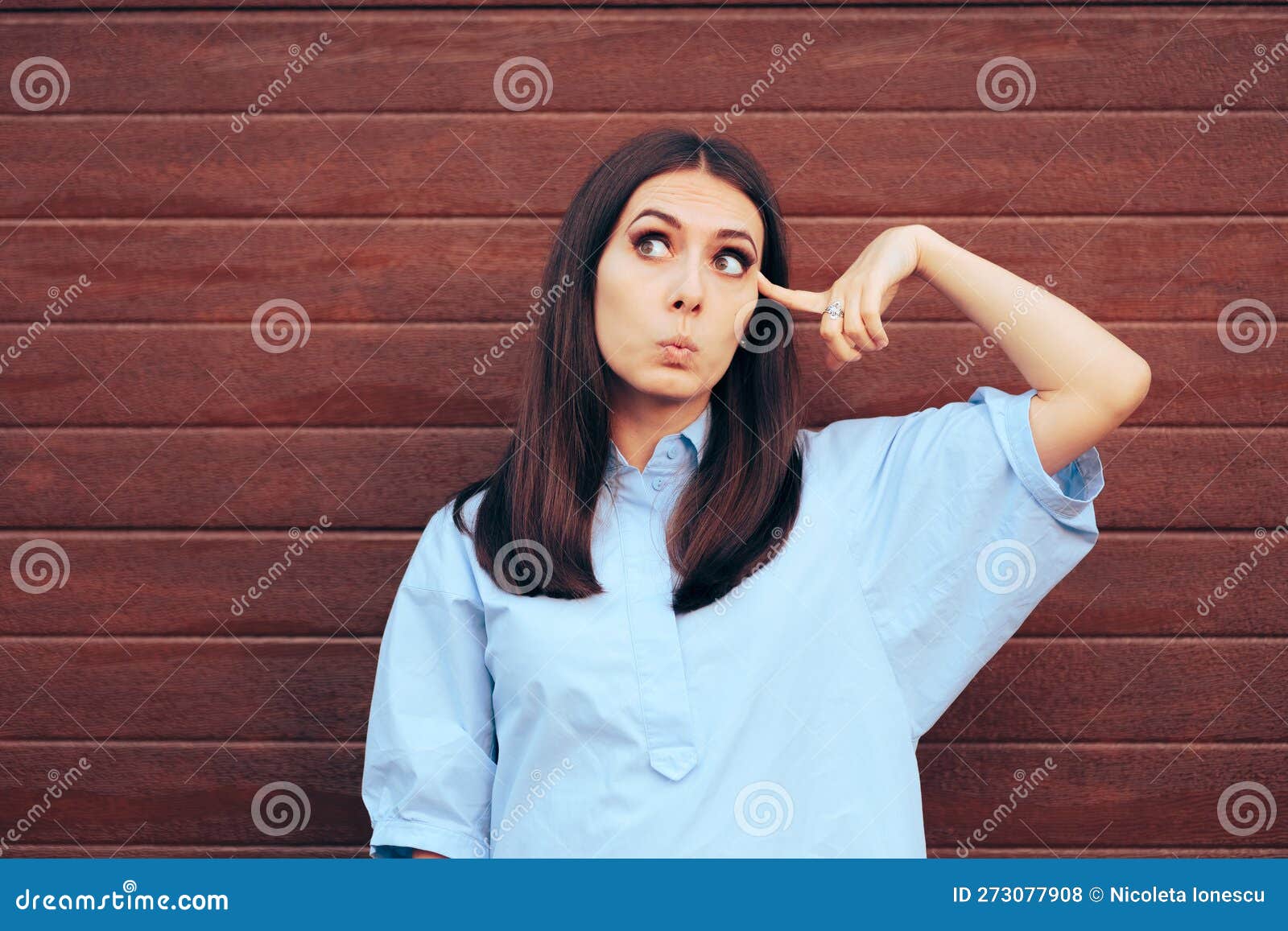 Puzzled Woman Trying To Find a Solution To a Problem Stock Photo ...
