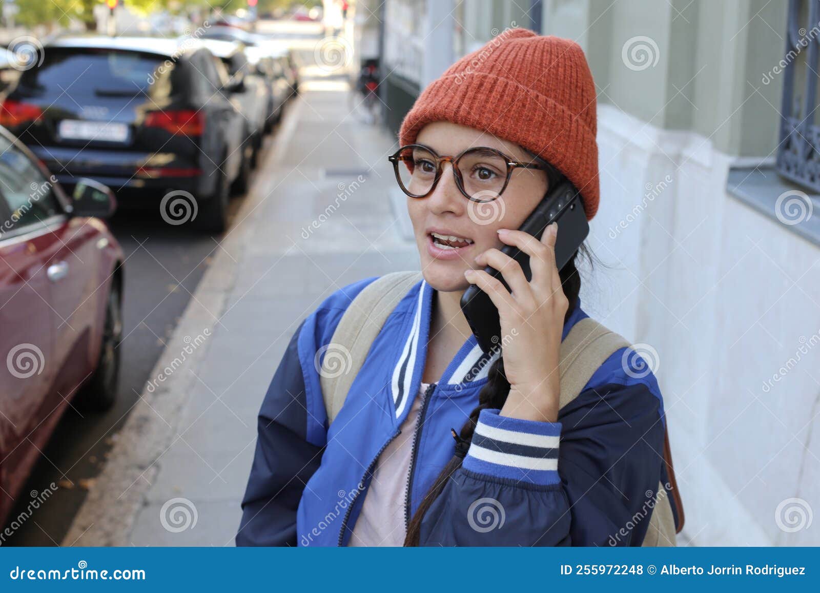 Puzzled Young Female Confused during Phone Call Stock Photo - Image of ...
