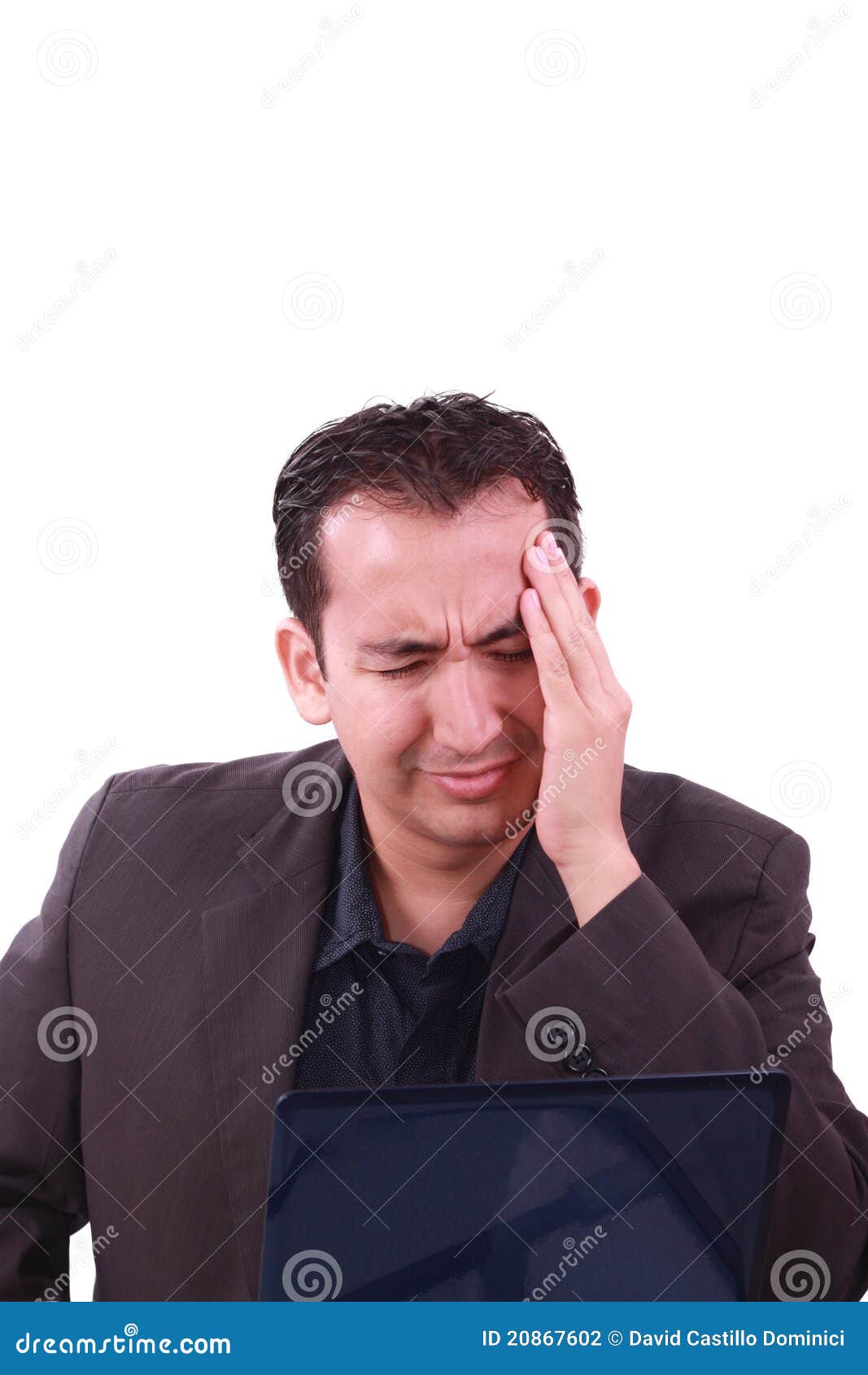 A Puzzled Young Guy, Closeup Stock Photo - Image of headache, person ...