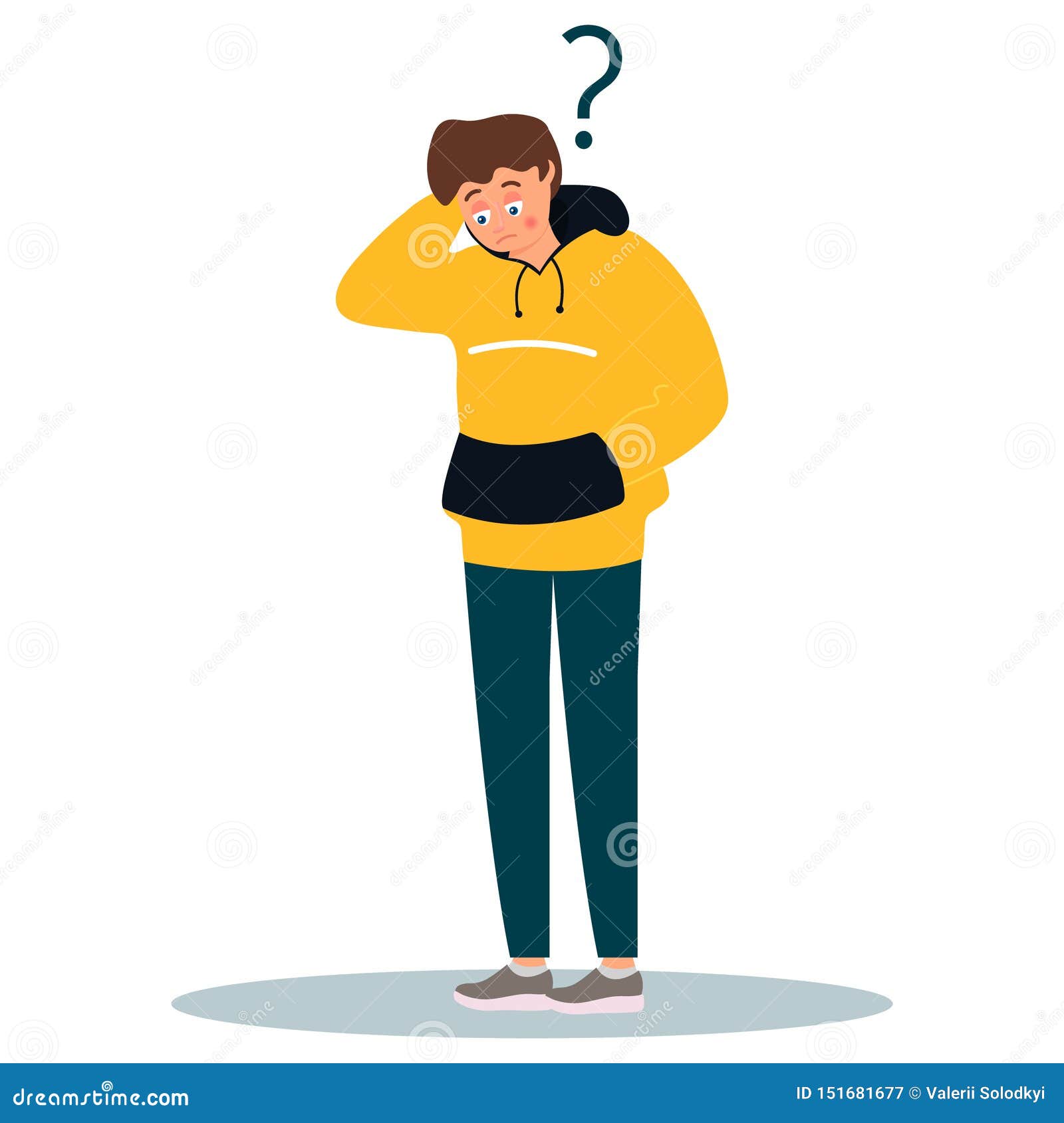 Puzzled Fat Man. Surprised Fat Man. Vector Illustration On White ...