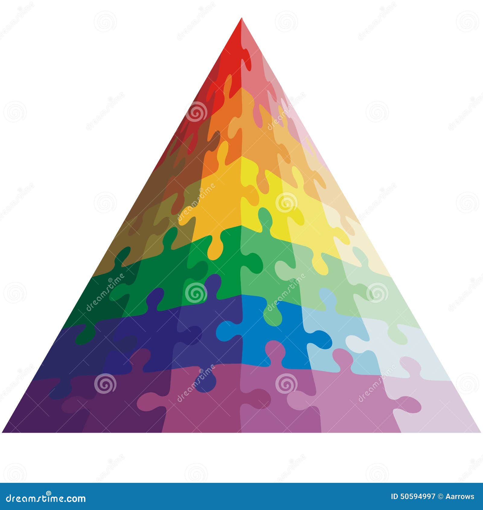 Puzzleform Eines Dreiecks, Farben Vektor Abbildung - Illustration von ...