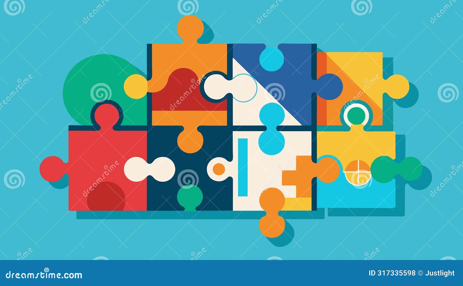 A Puzzlelike Structure With Each Piece Representing A Different Aspect ...