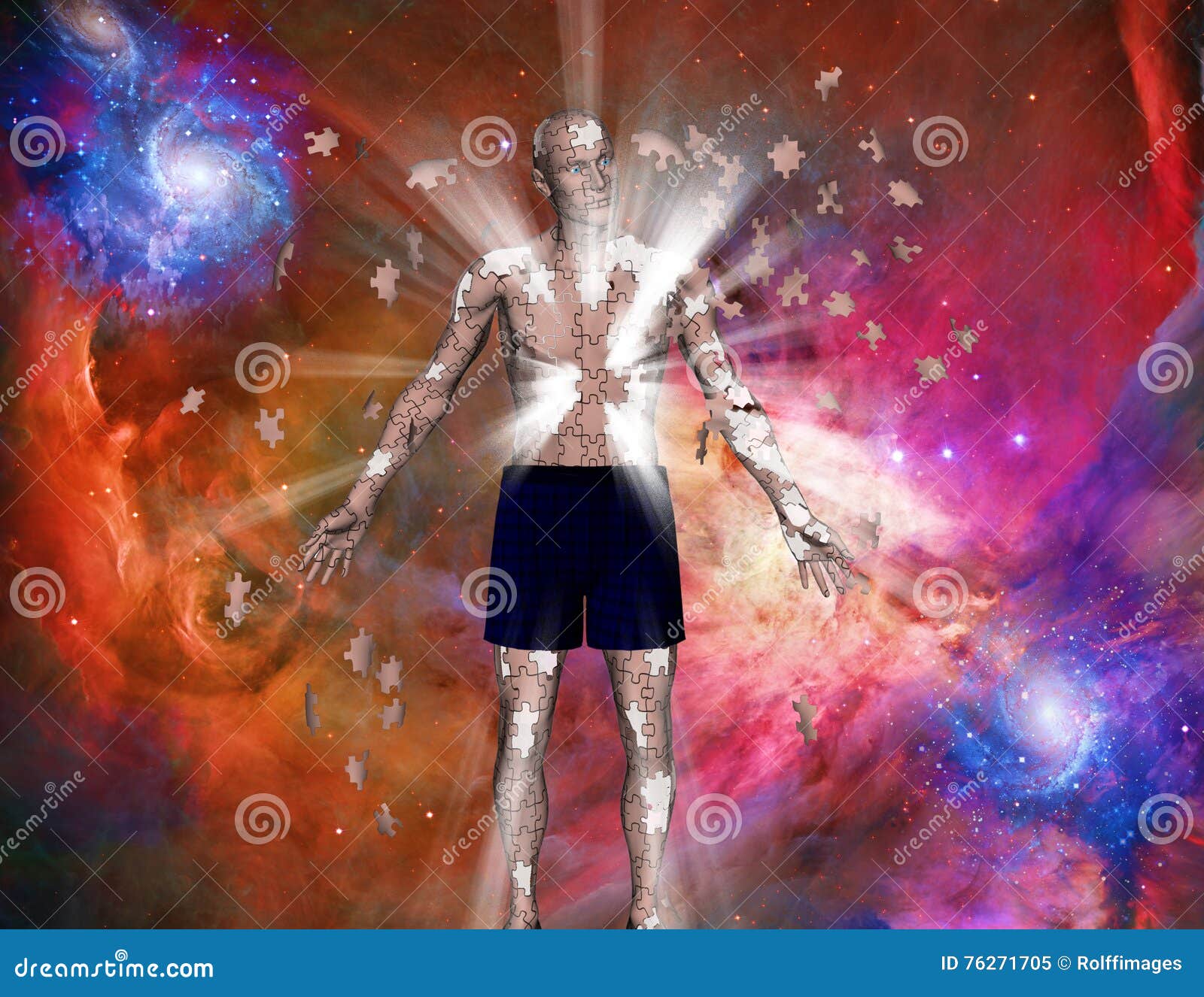 Puzzleman stock illustration. Illustration of mental - 76271705