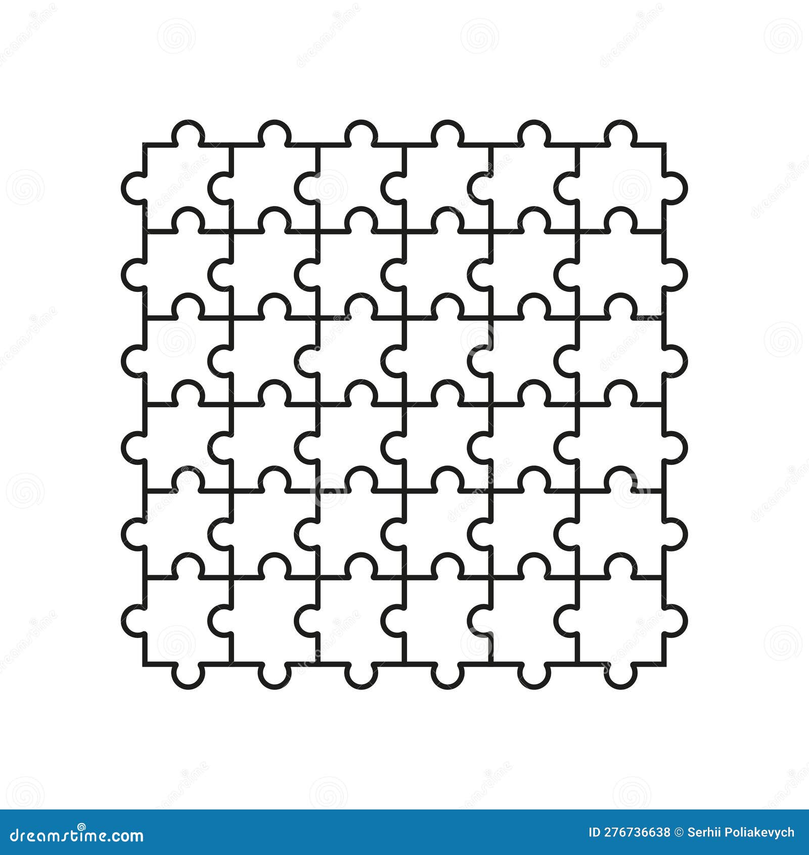 Puzzles Background in Abstract Style. Jigsaw Puzzle. Vector ...