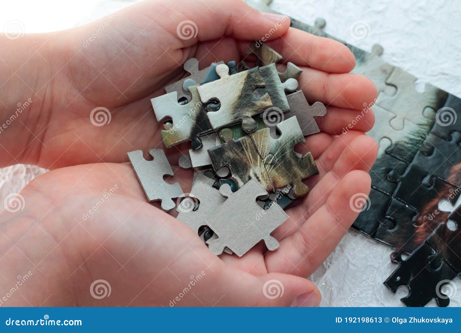 Puzzles in Children`s Pens. Board Game Puzzle Stock Image - Image of ...