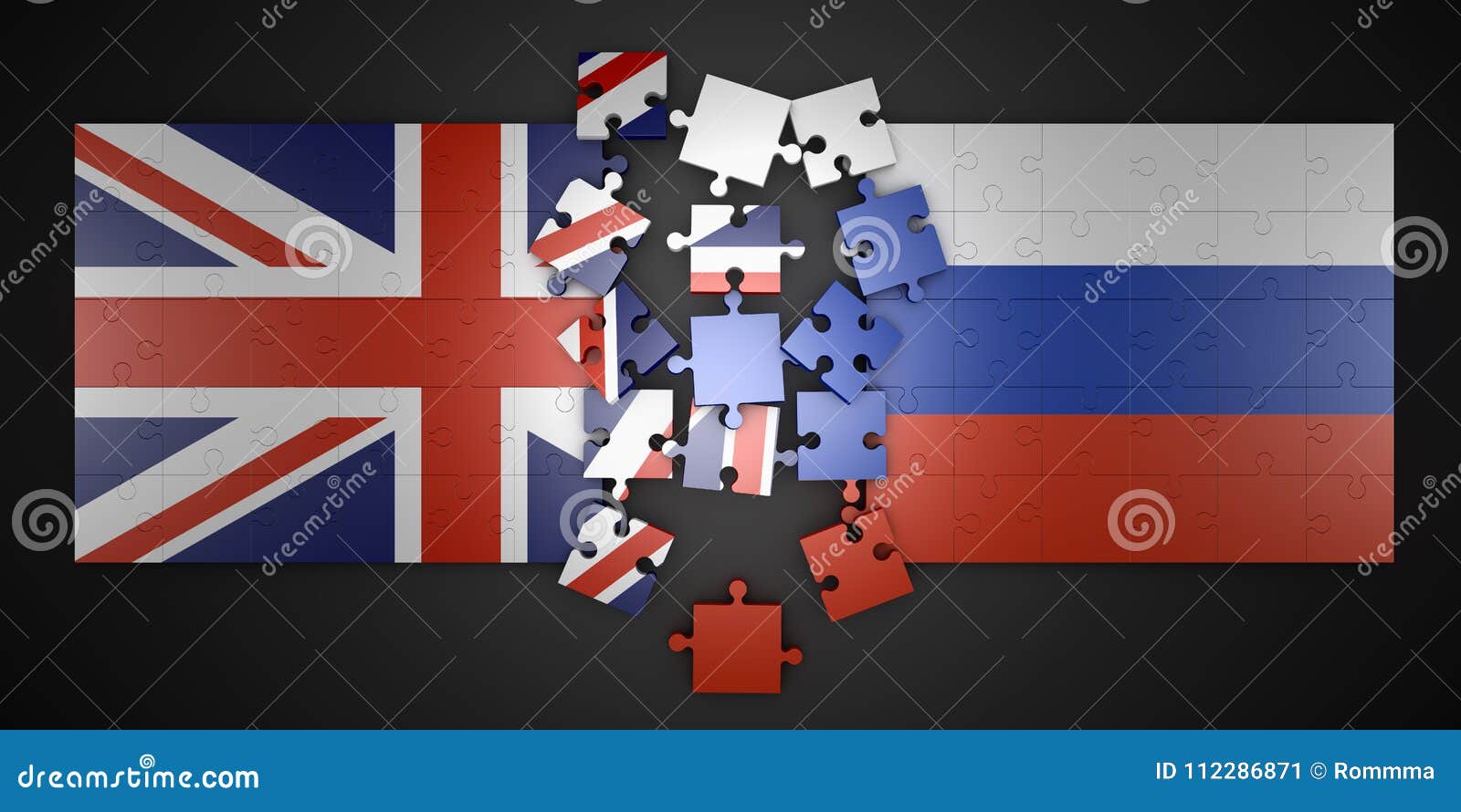 Puzzles Britain and Russia stock illustration. Illustration of ...