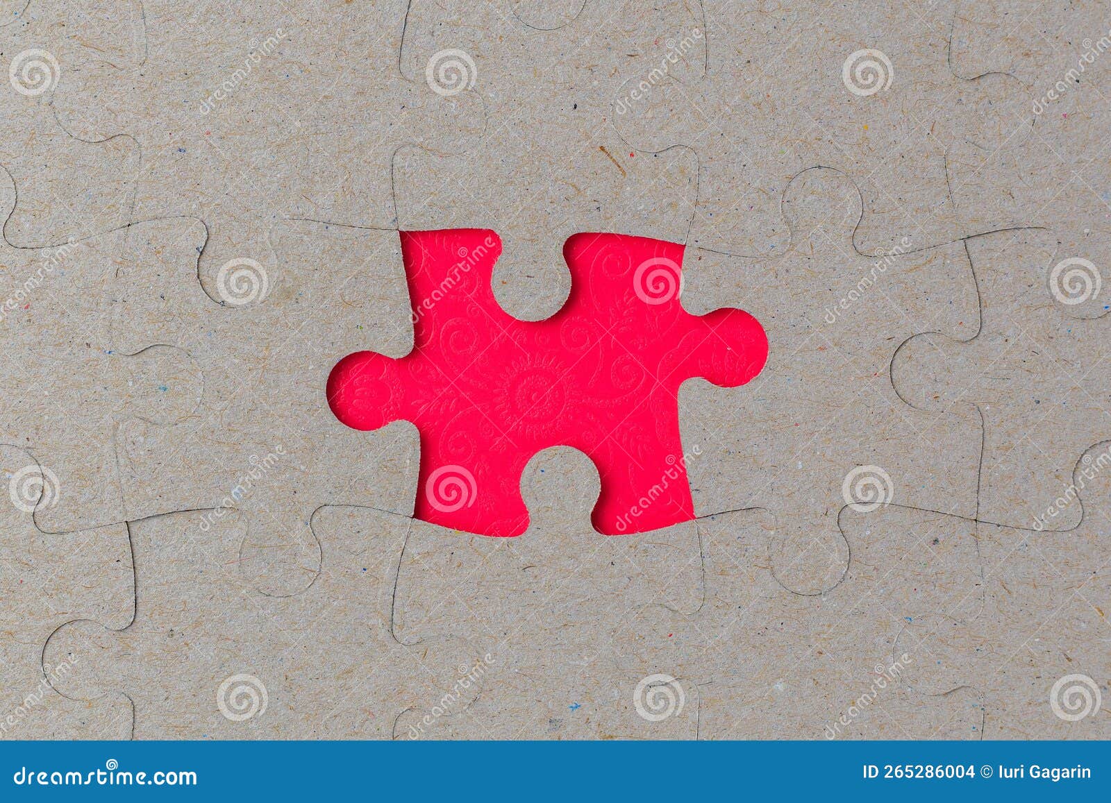 Puzzles without One Element. Copy Space for Text Stock Photo - Image of ...