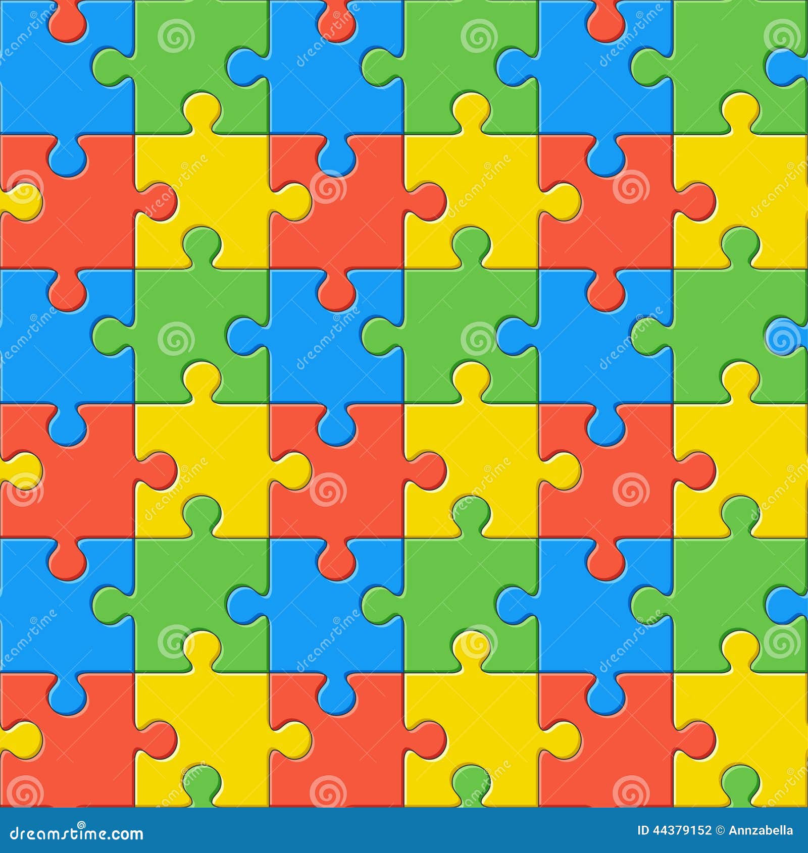 Puzzles. Seamless Color Pattern Stock Vector - Illustration of group ...