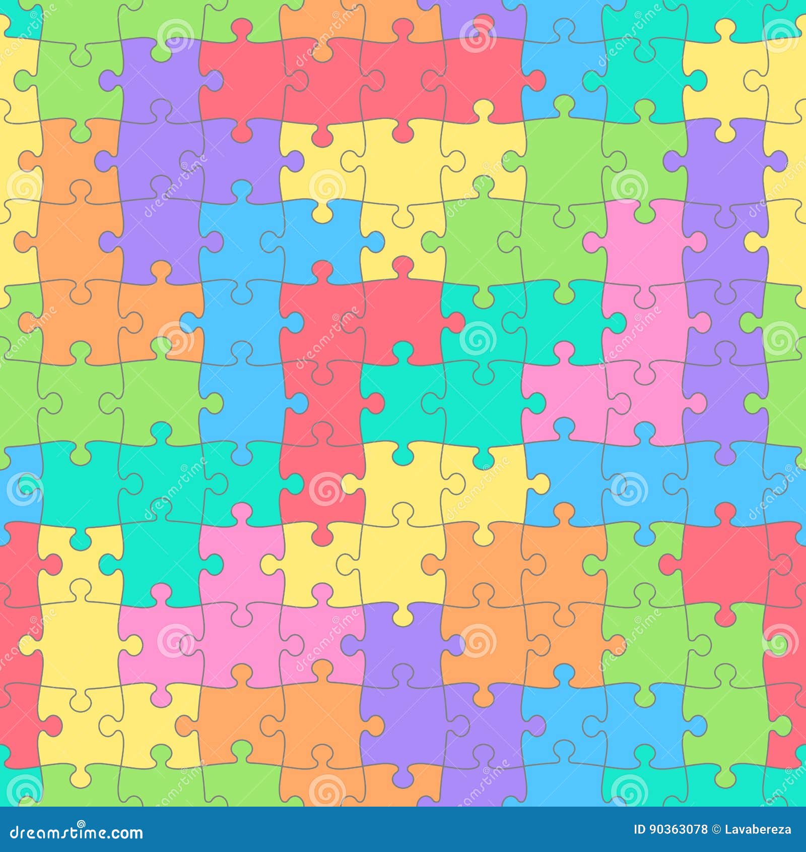 Puzzles Seamless Pattern with Colored Tetris Shapes. Children`s ...