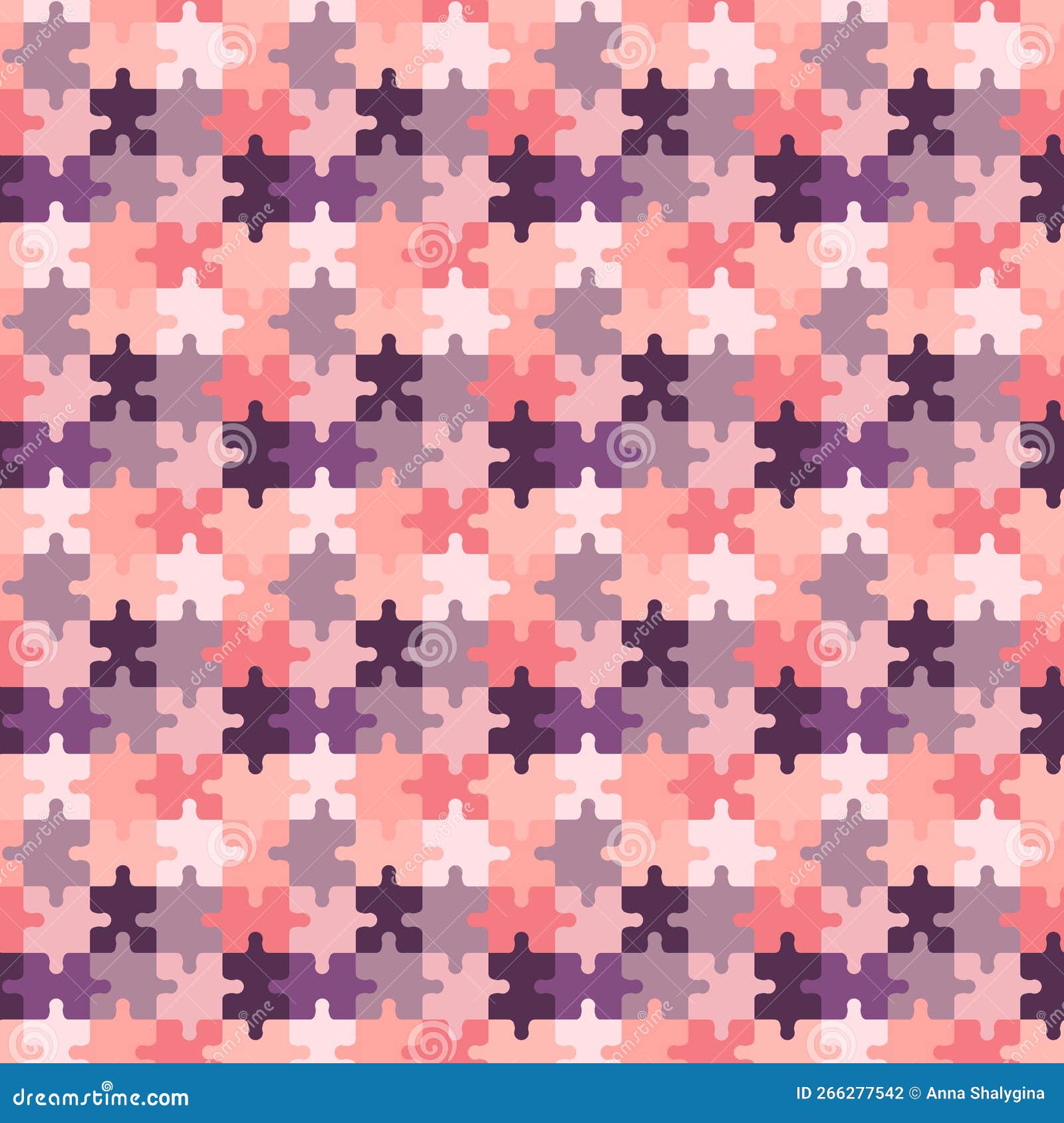 Puzzles Seamless Pattern. Creative Background with Multicolored Puzzle ...
