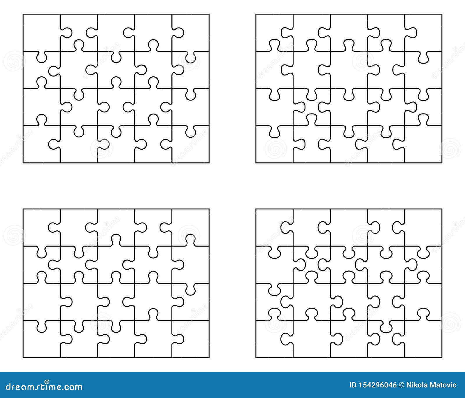 Puzzles, separate pieces stock illustration. Illustration of engineer ...