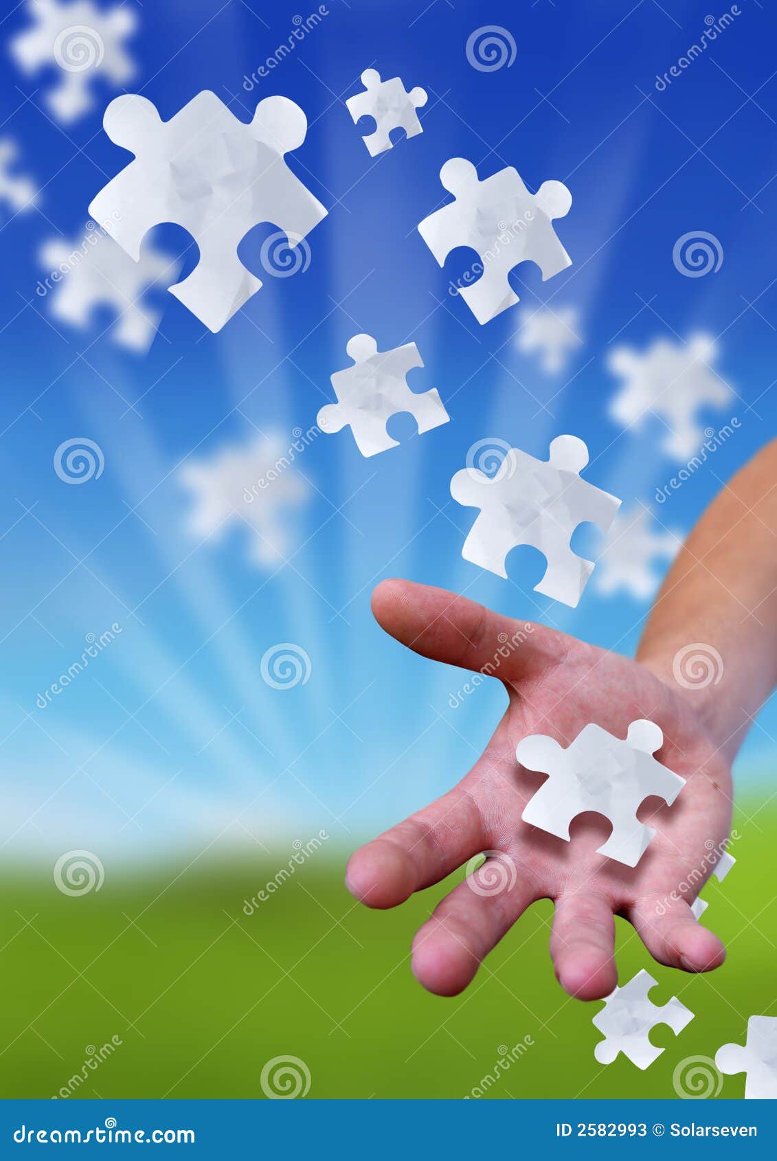 The Puzzling Link stock image. Image of match, hand, parts - 2582993