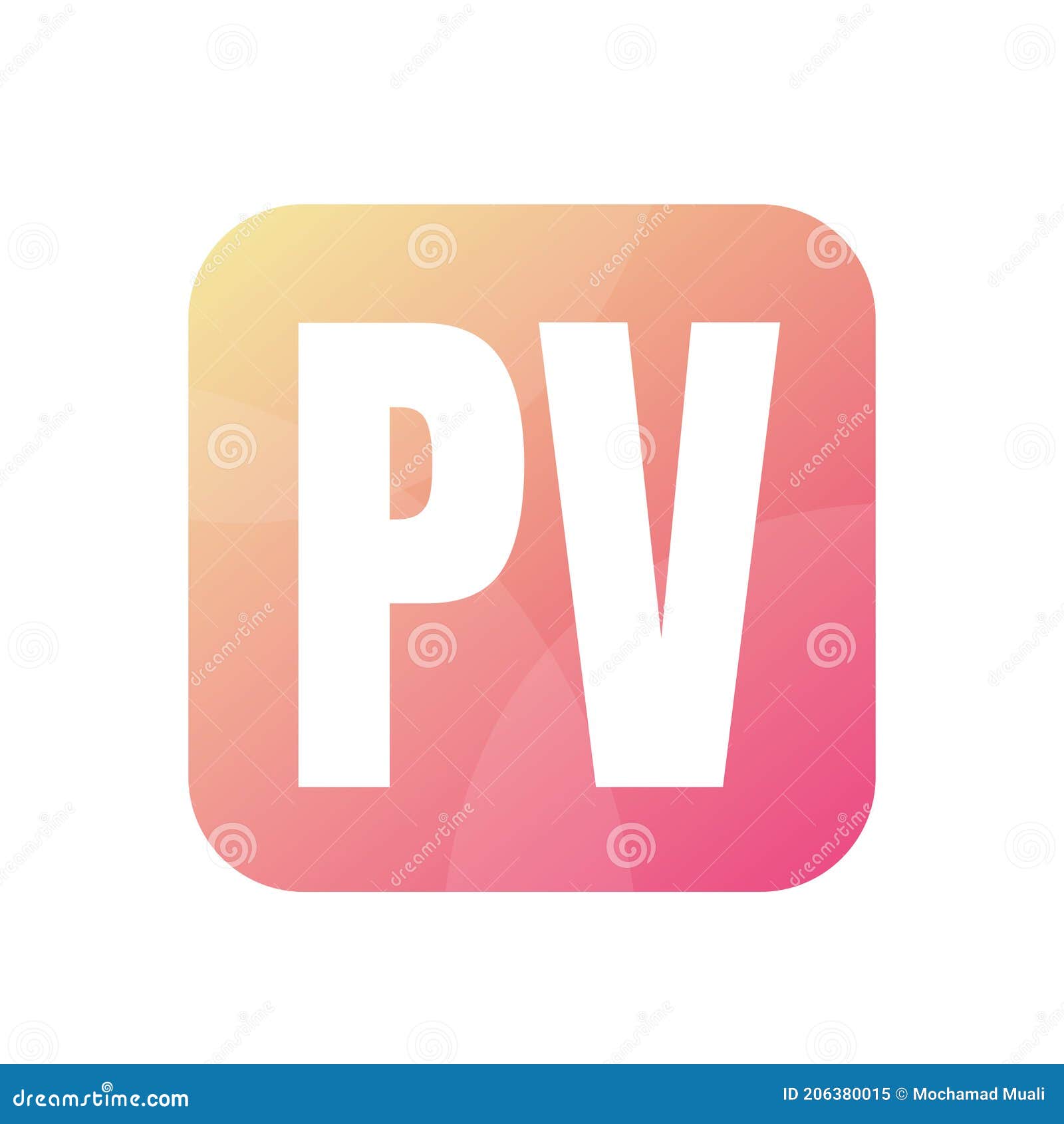 PV Letter Logo Design with Simple Style Stock Vector - Illustration of ...