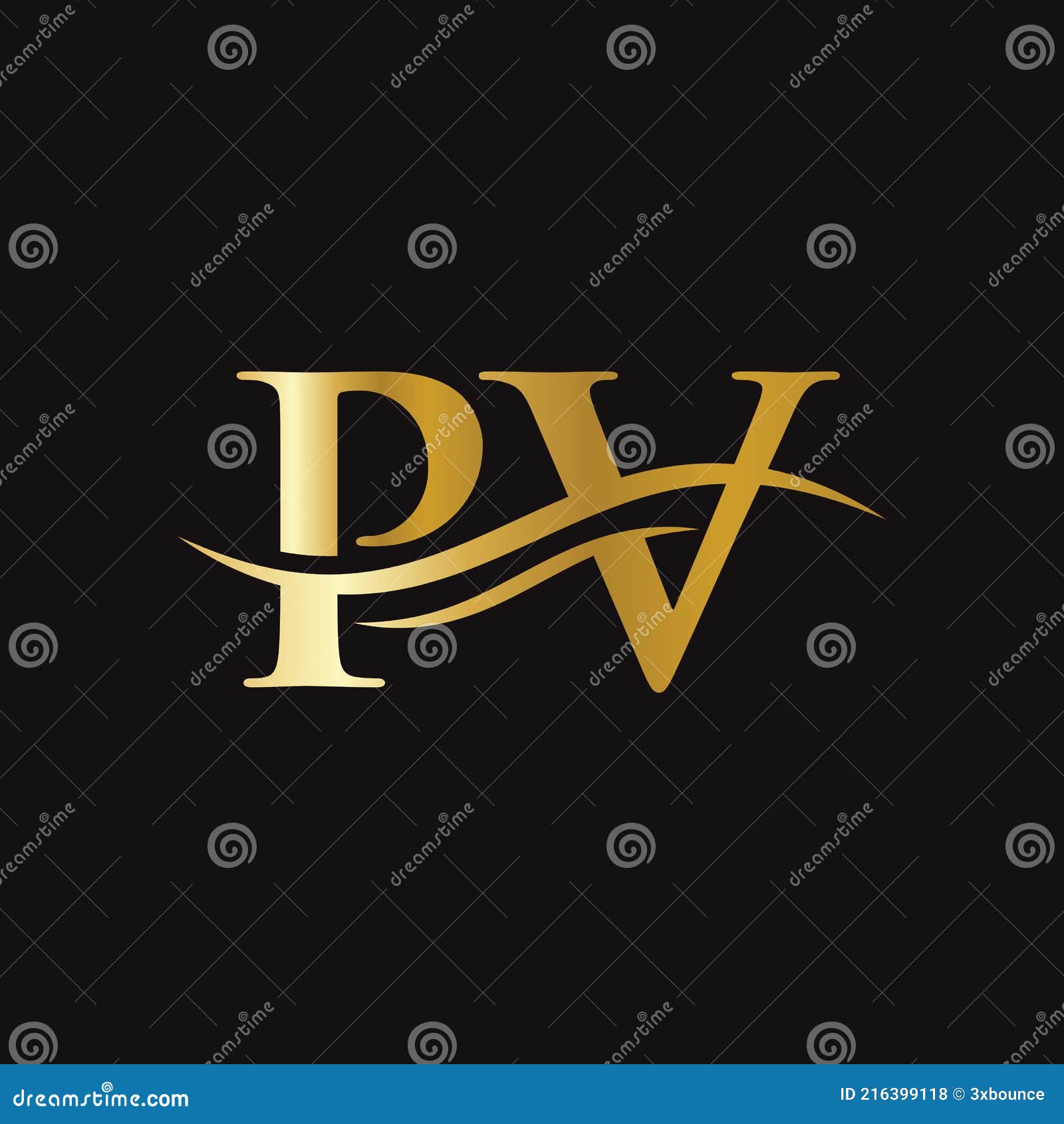 PV Logo Design. Initial PV Letter Logo Design Stock Vector ...