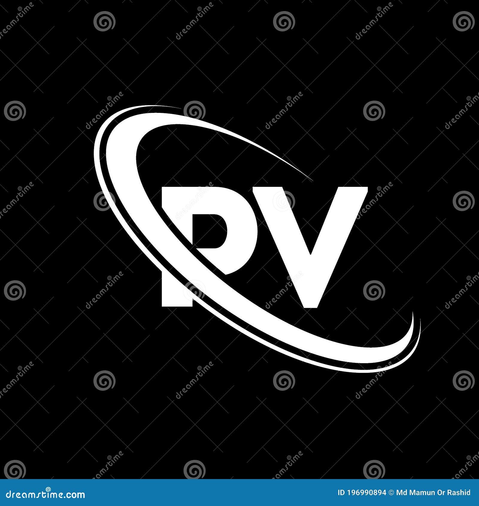 PV Logo. P V Design. White PV Letter. PV/P V Letter Logo Design Stock ...