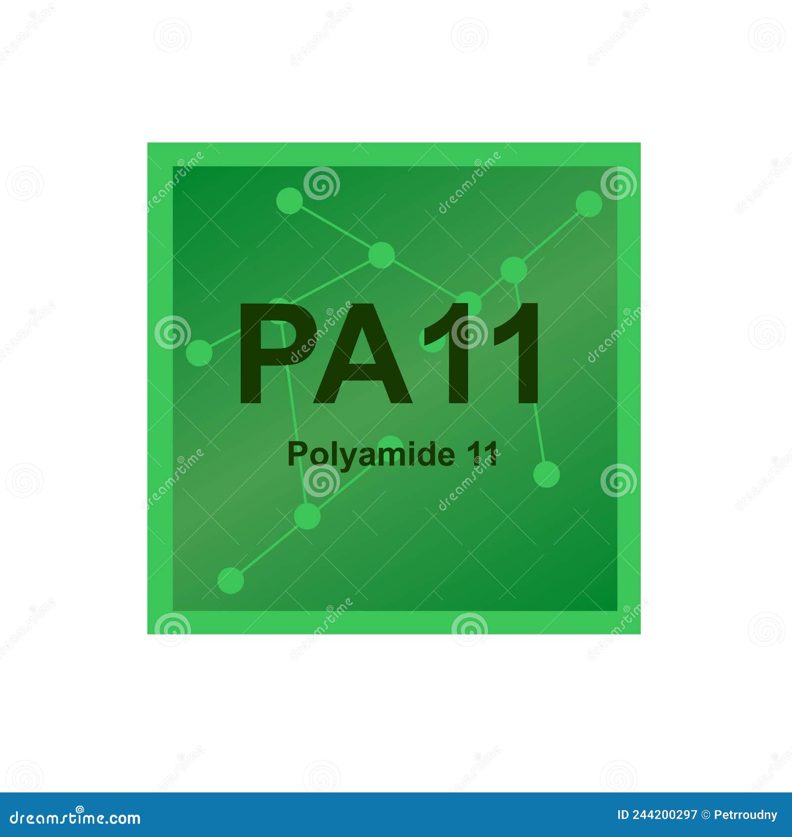 Vector Symbol of Polyamide 11 â€“ PA11 Polymer on the Background from ...