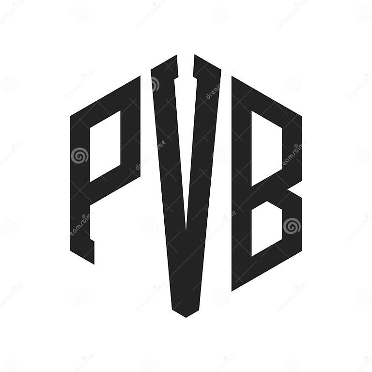 PVB Logo Design. Initial Letter PVB Monogram Logo Using Hexagon Shape ...