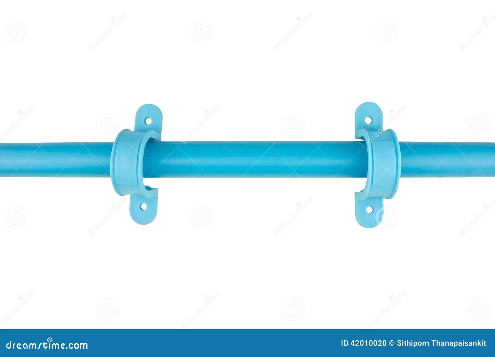 Pvc Anchor Mounting Blue Plumbing Isolated Stock Photo - Image of ...