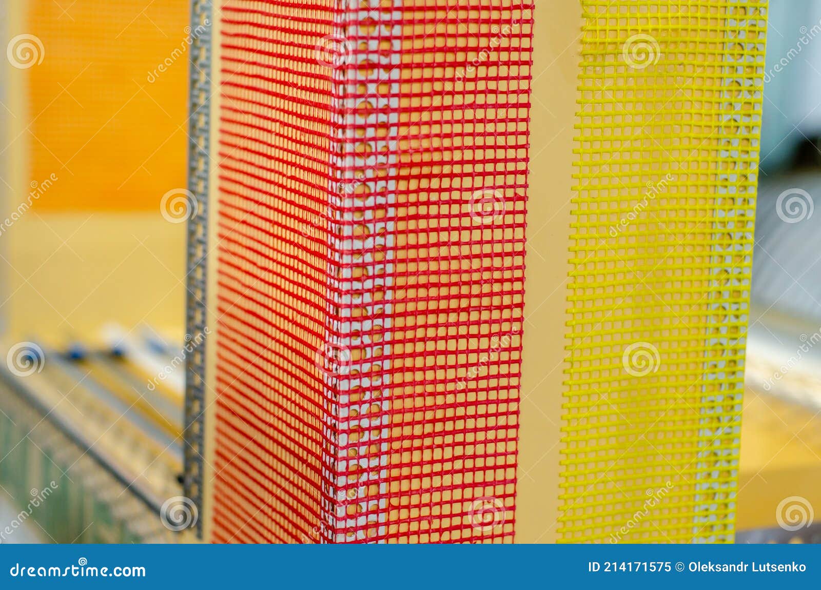 PVC Angle Profile Corner With Fiberglass Mesh Stock Photo ...