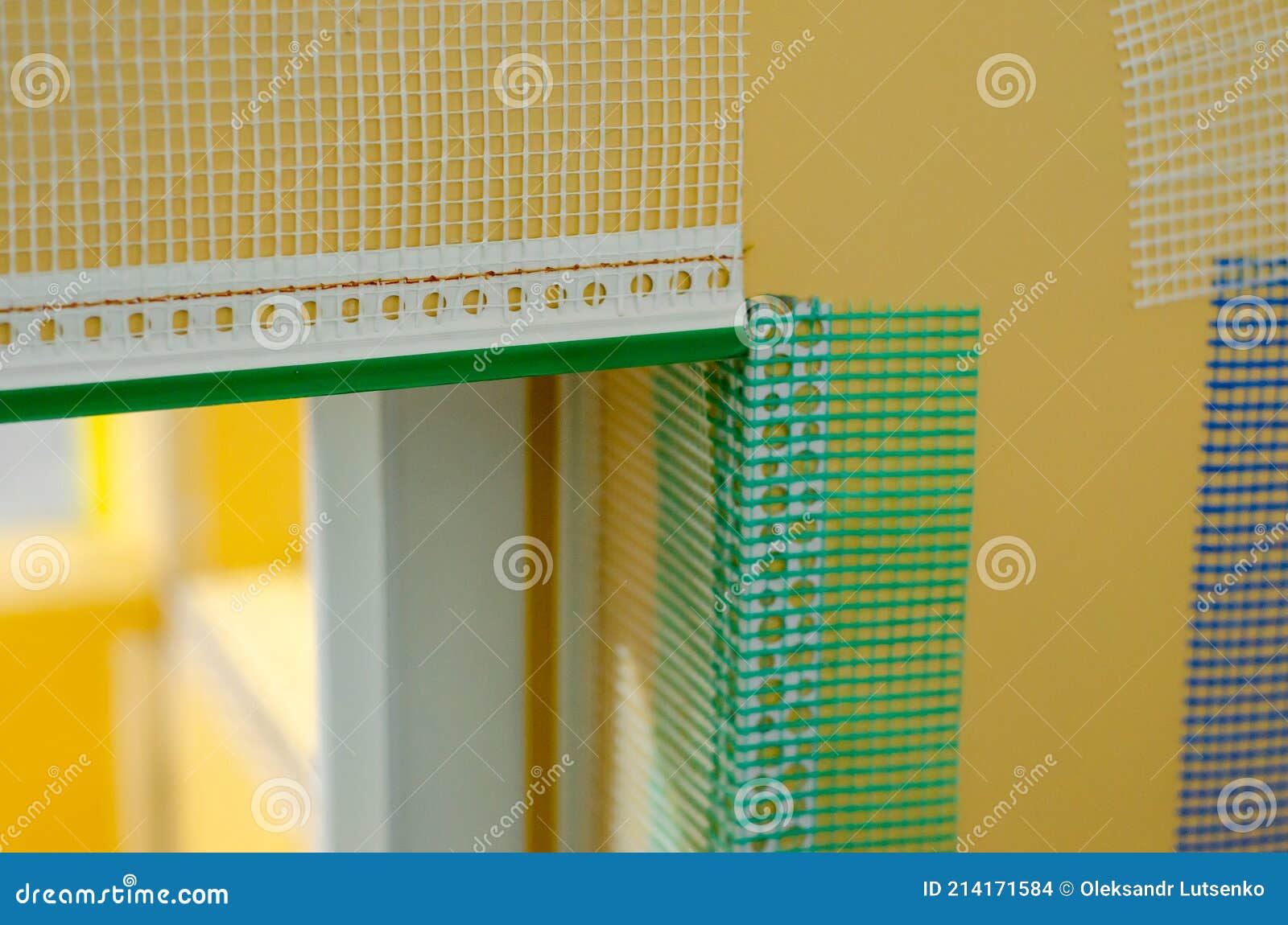 PVC Angle Profile Corner with Fiberglass Mesh Stock Photo - Image of ...