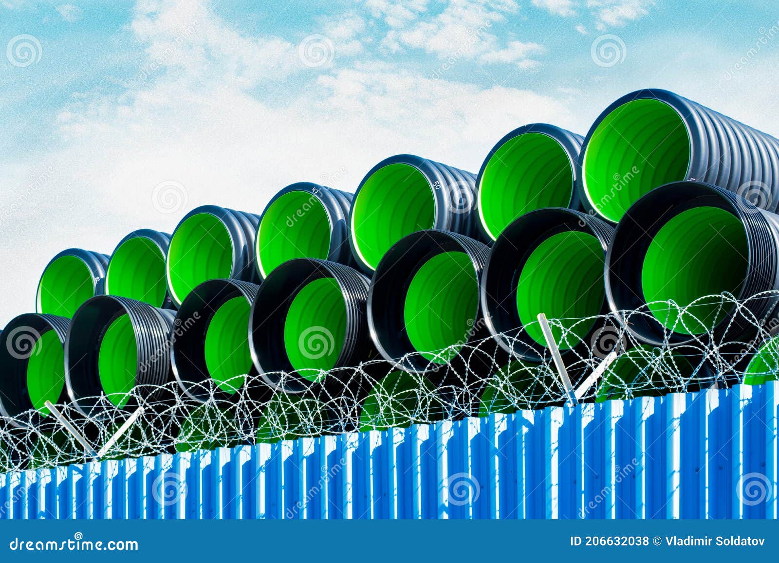 Pvc-buizen Met Grote Diameter Stock Foto - Image of pijpen, buis: 206632038