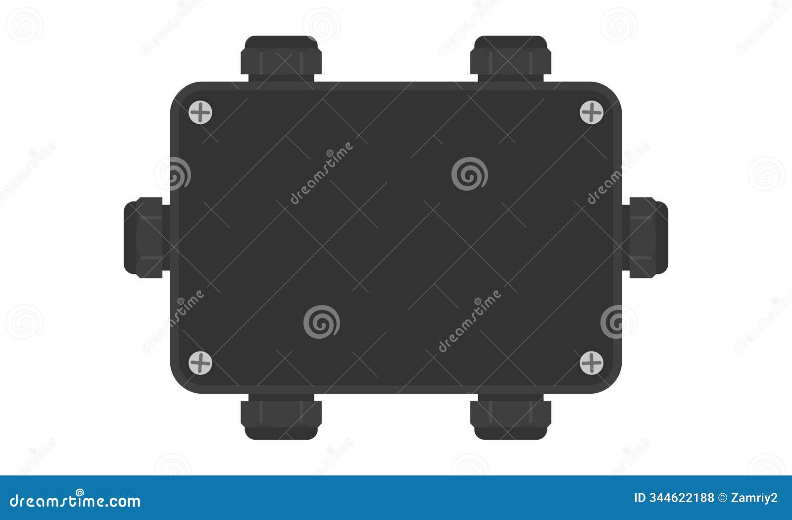 PVC Cable Junction Box Vector Illustration | CartoonDealer.com #344622188