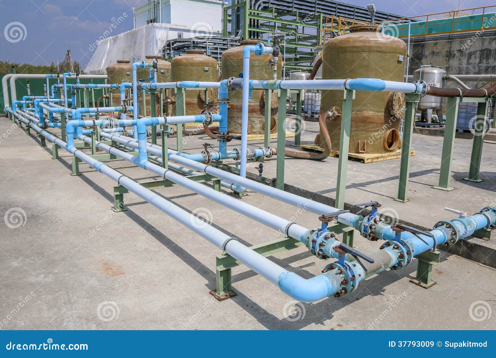 PVC Chemical pipe line stock image. Image of environment - 37793009