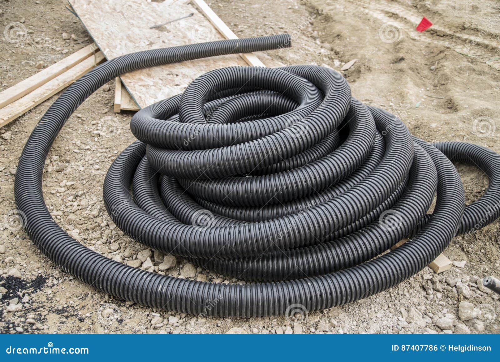 PVC coil pipe stock photo. Image of cabling, electrical - 87407786