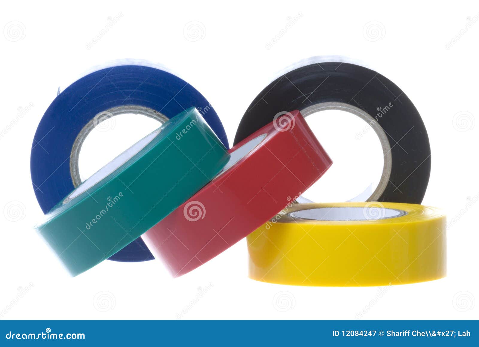 PVC Electrical Tapes Isolated Stock Image - Image of wire, colored ...