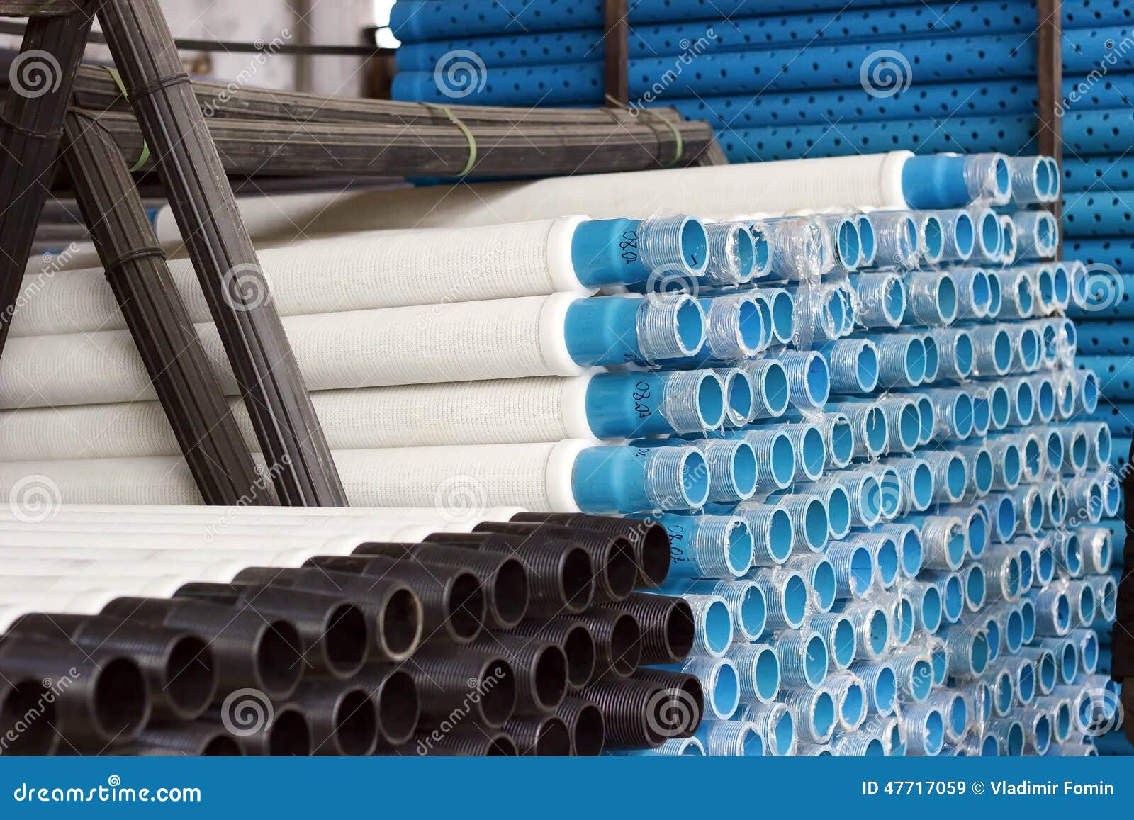 PVC Filter Which is Lowered into the Borehole Stock Image - Image of ...